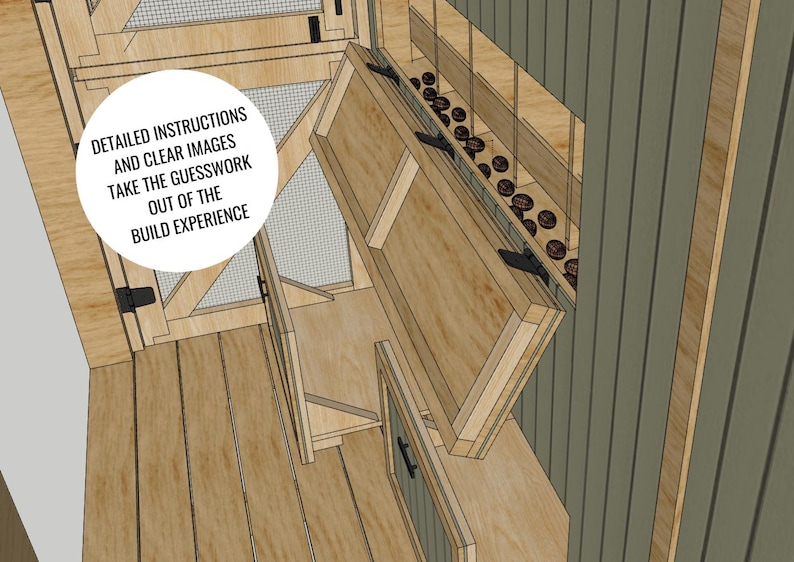 Coop & Run Building Plans 15-25 Chickens | Large Modern Backyard Coop ...