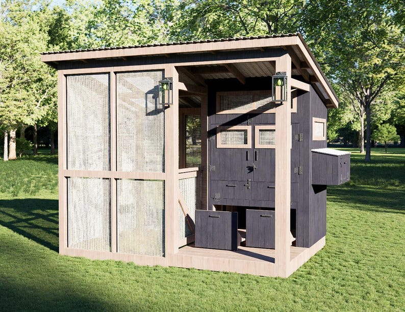 Coop & Run Building Plans for 4-8 Chickens | Modern Backyard Chicken ...