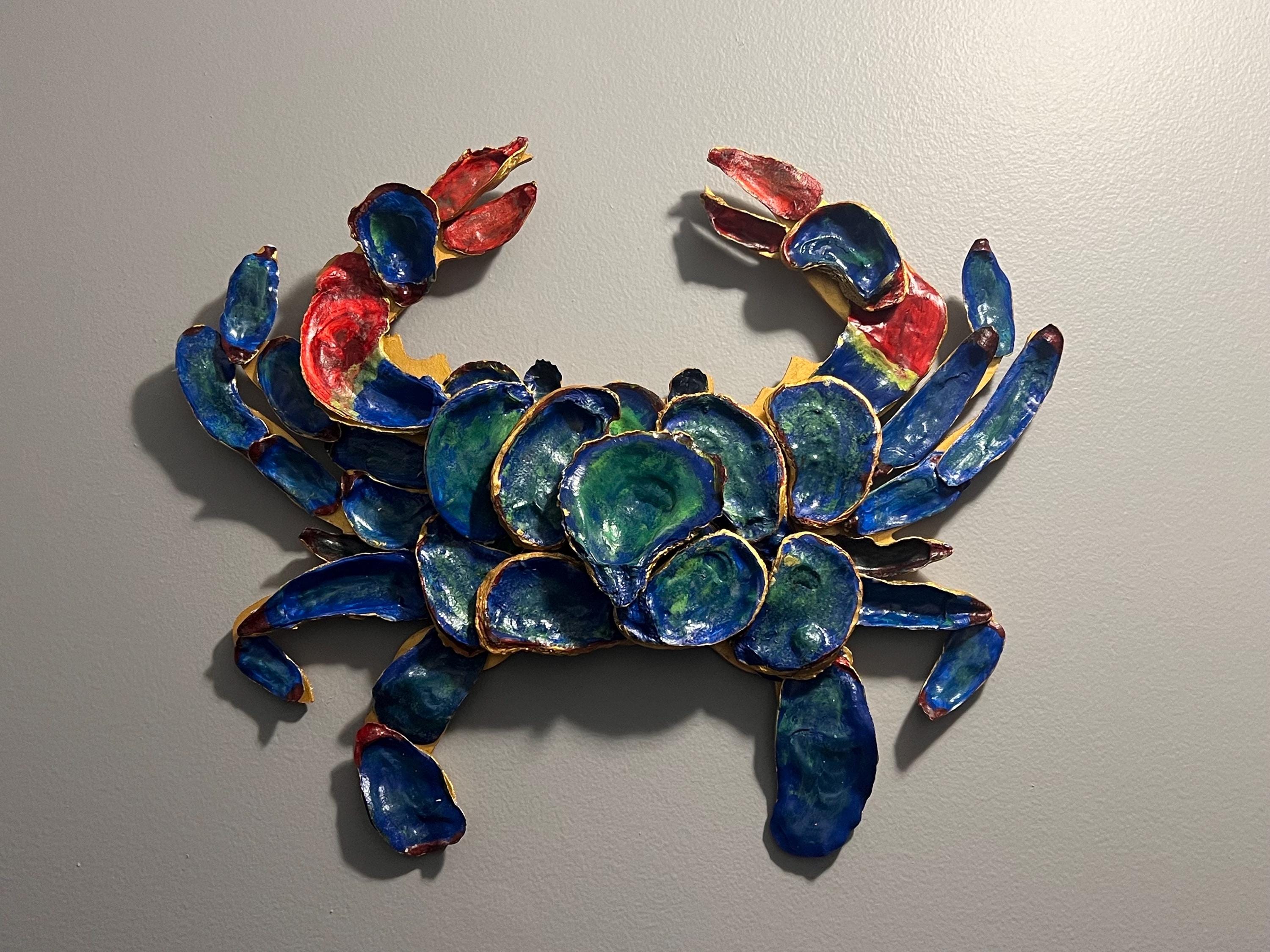 Mr. Nauti Crap - Oyster Shell Crab Wall Decor - Etsy