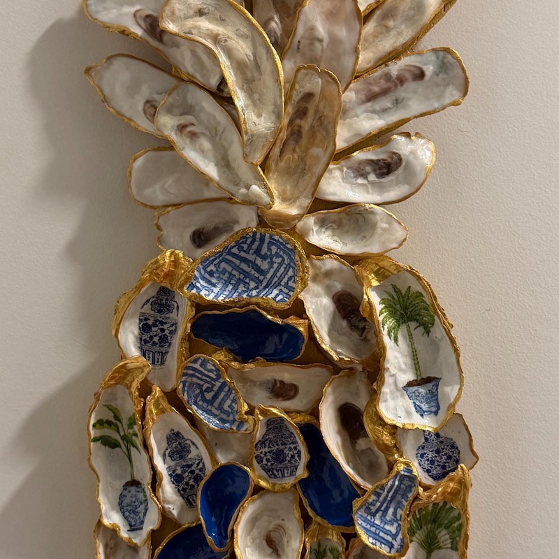 Pineapple Oyster Shell Wall - Etsy