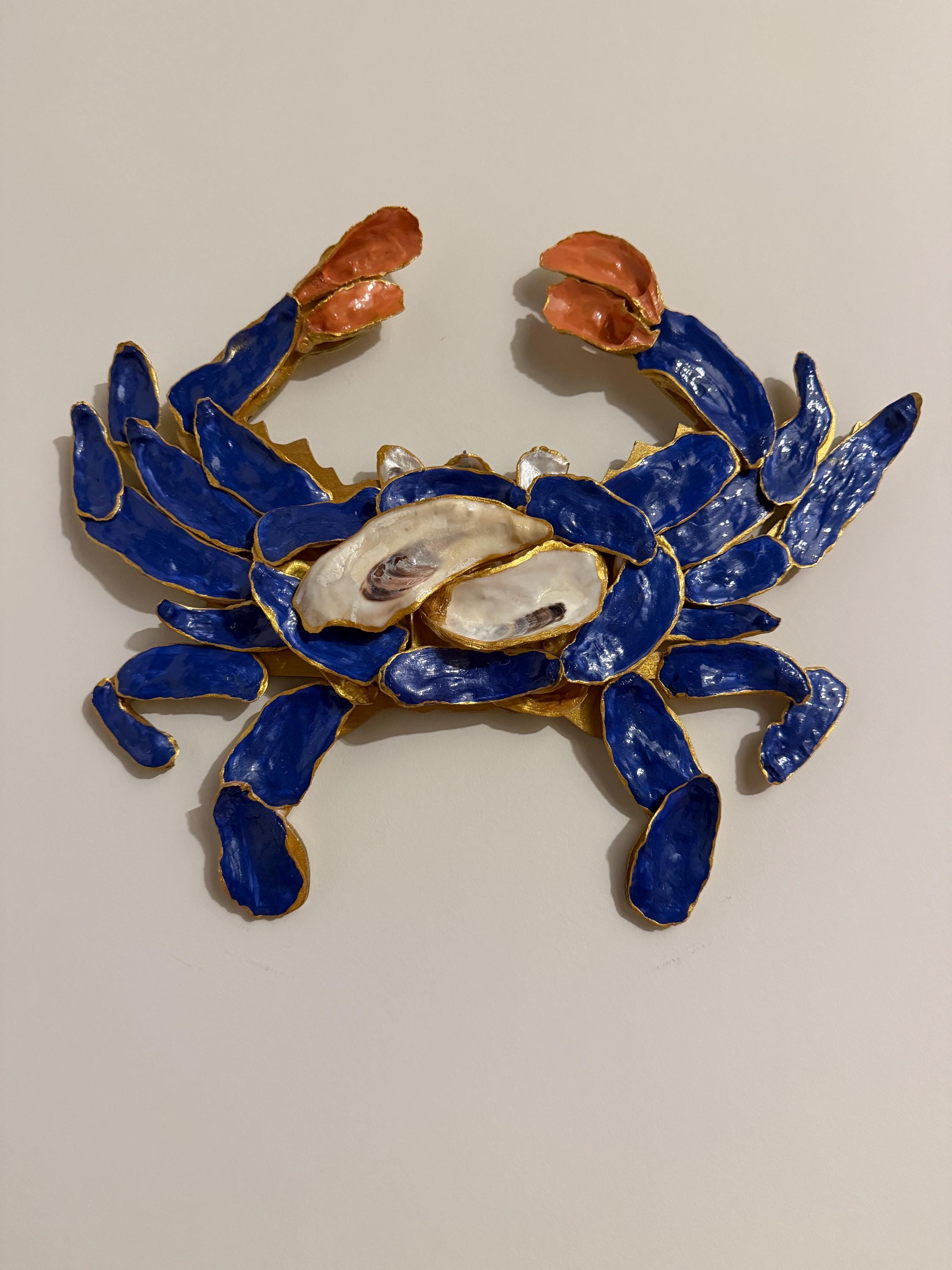 Mr. Nauti Crap - Oyster Shell Crab Wall Decor - Etsy