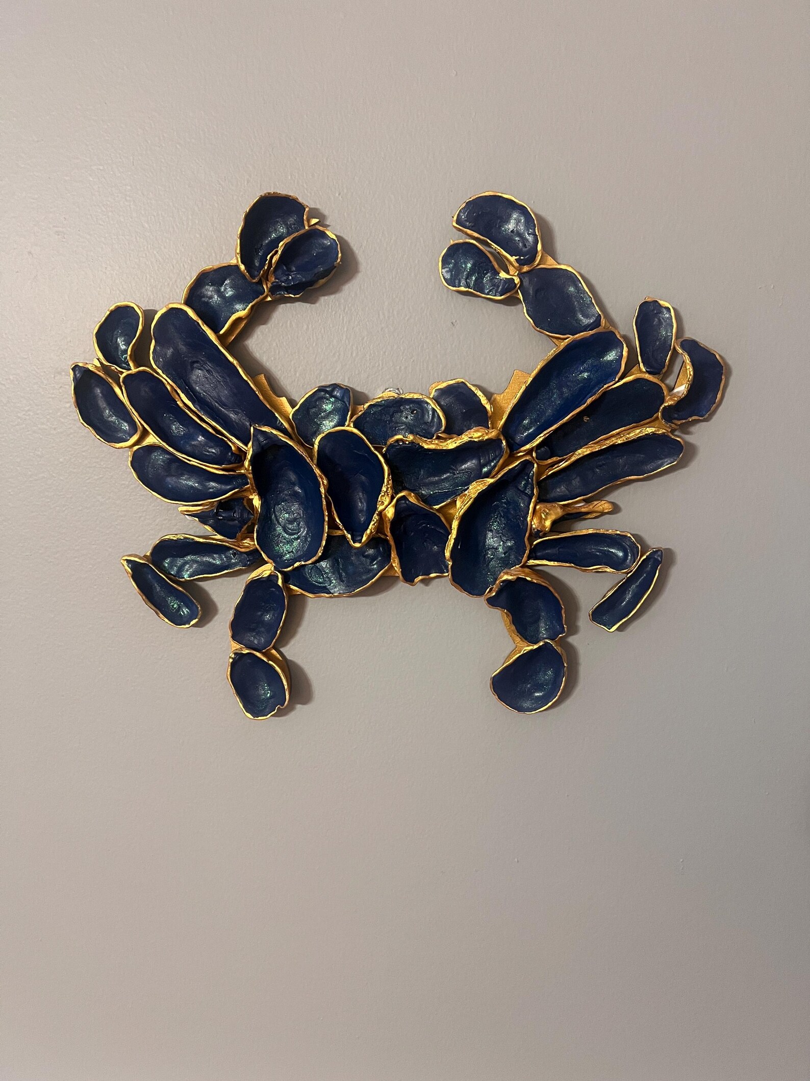 Mr. Nauti Crap - Oyster Shell Crab Wall Decor - Etsy