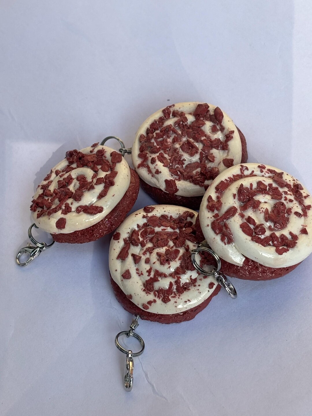 Red Velvet Iced Vanilla Swirl Crumbl Cookies Key Chain/magnet ...