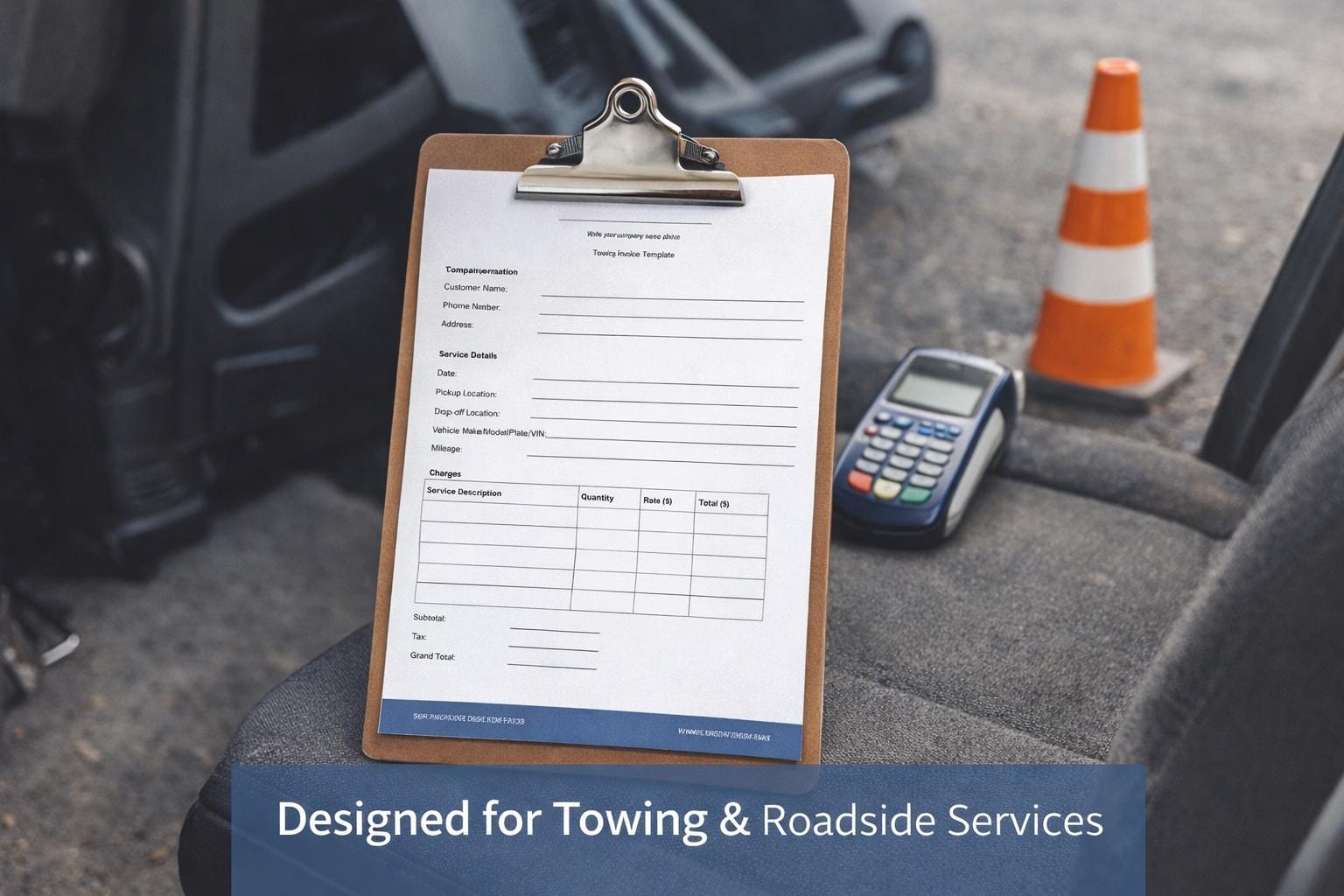 Towing Invoice Template Printable PDF | Auto Repair Receipt ...