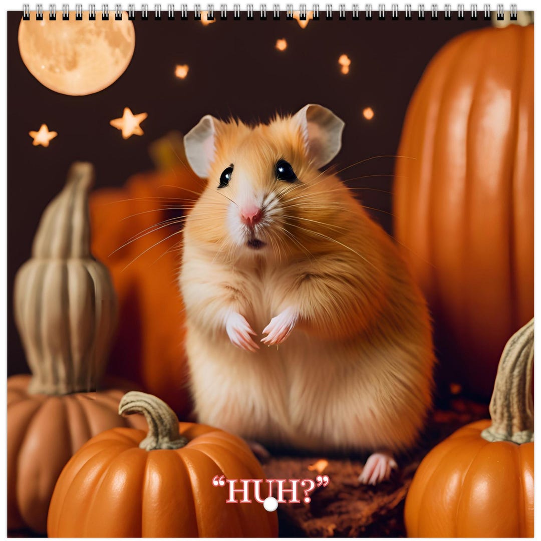 Funny Quirky Hamster Calendar - Hilarious Pumpkin & Potion Designs ...