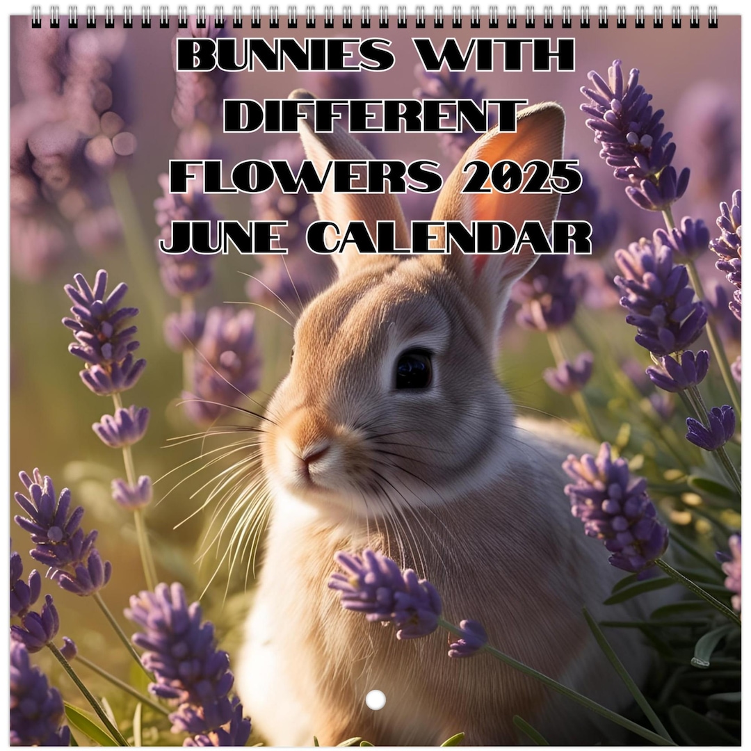 2025 Bunny & Floral Wall Calendar – Cute Rabbit Art, Nature-inspired ...