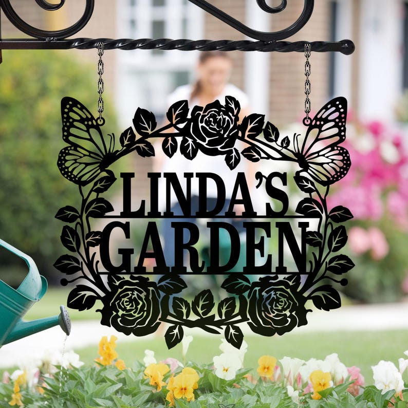 Garden Welcome Sign – Customized Hanging Metal Outdoor Decor for Yard ...