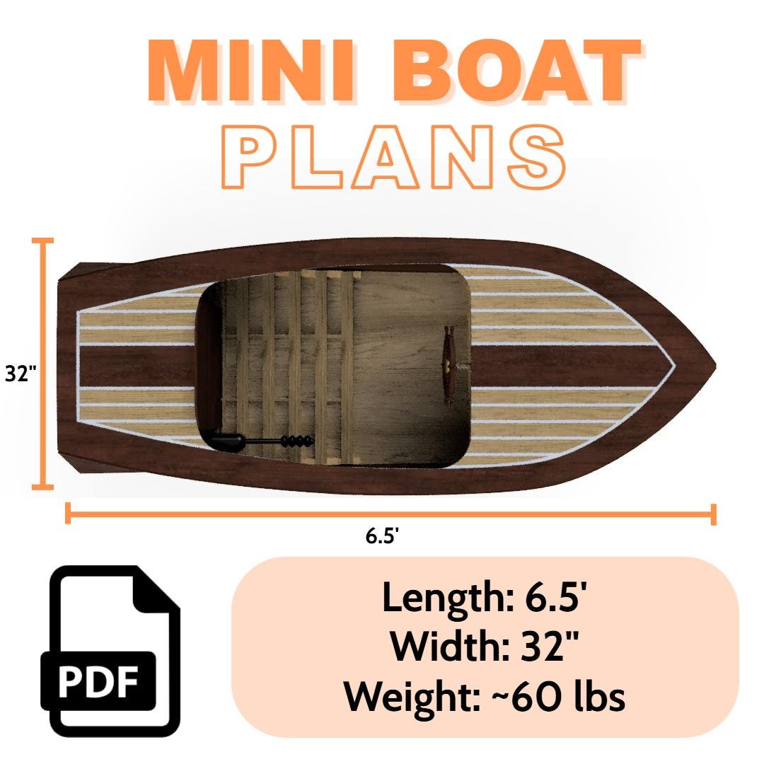 DIY Mini Electric Boat Plans: Flat Bottom Plywood Design (PDF Download ...