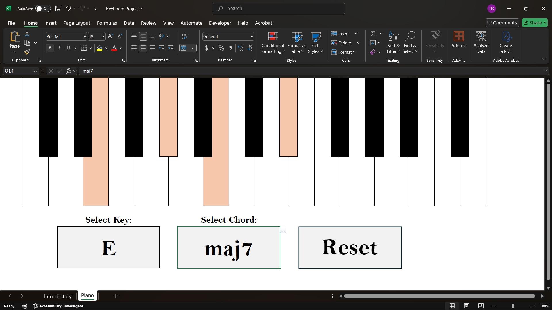 Piano Chord Visualizer - Etsy