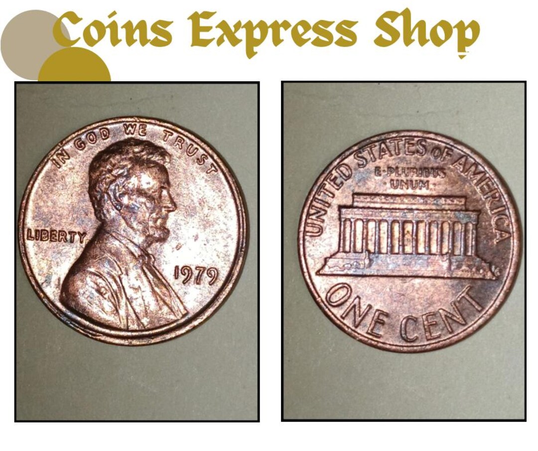1979 Red Penny Error "irregular Border, Duplicate Date and a Coma ...