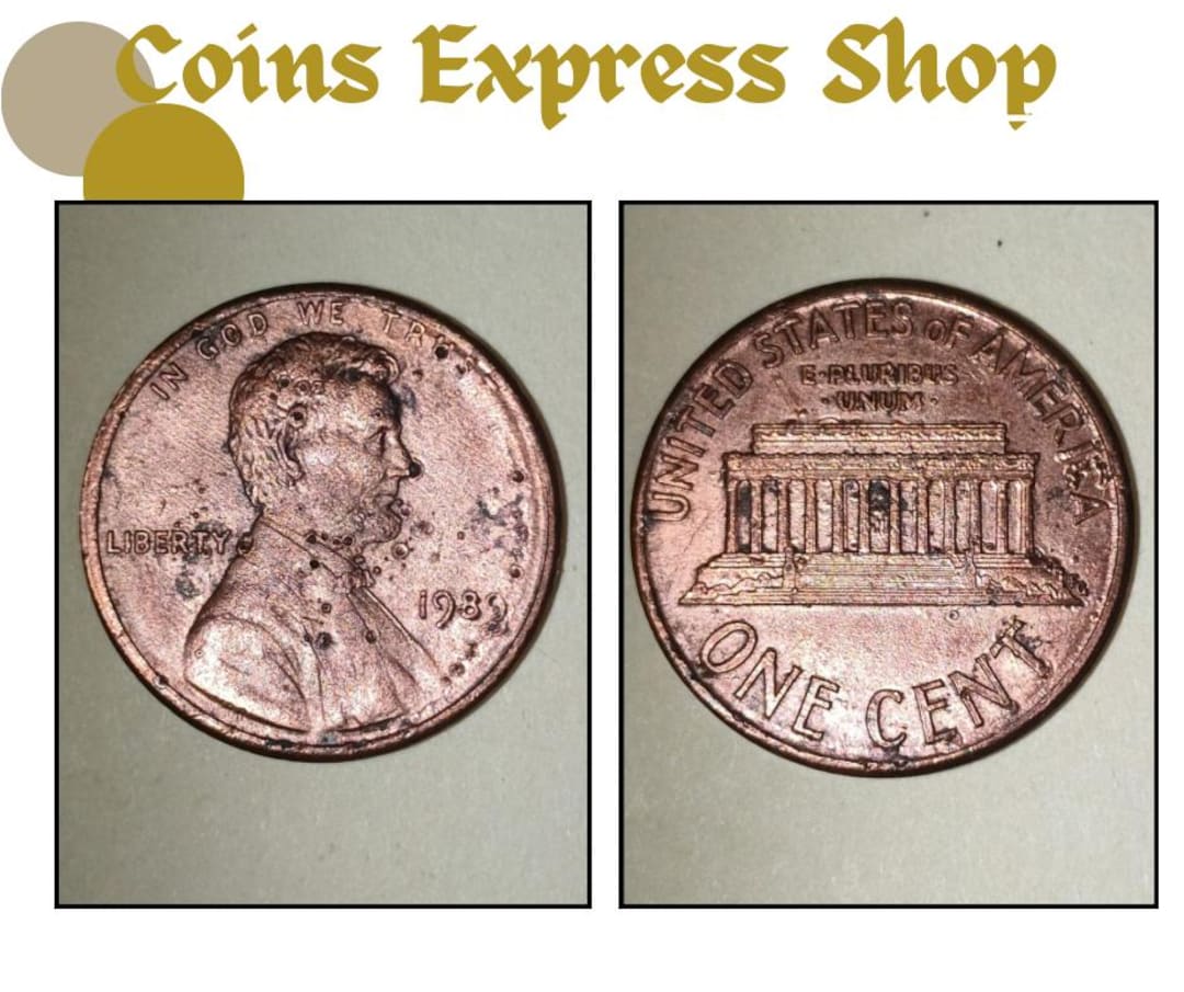 1989 Penny Error "gas Bubble Presence, Error "america, Letter C ...