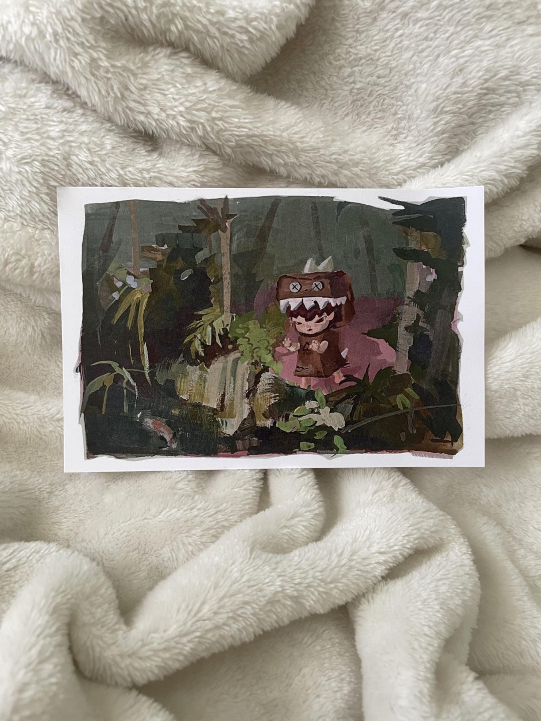 Hirono Cardboard Dinosaur Physical Art Print - Etsy