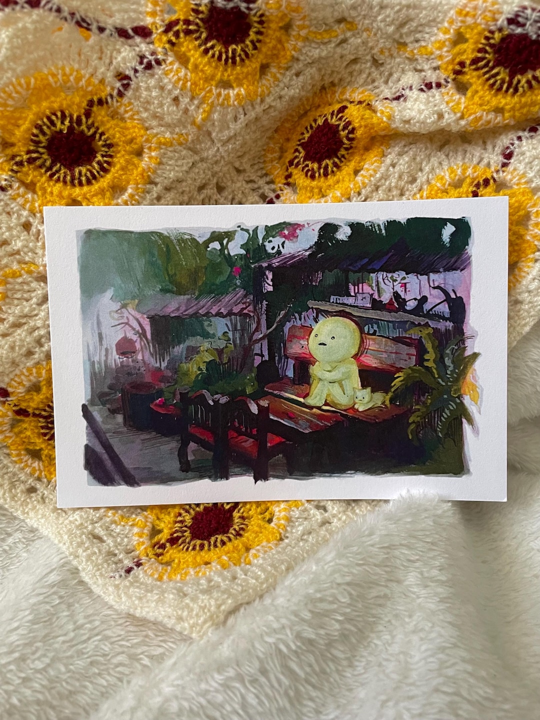 Smiskis With Cat Physical Art Print - Etsy