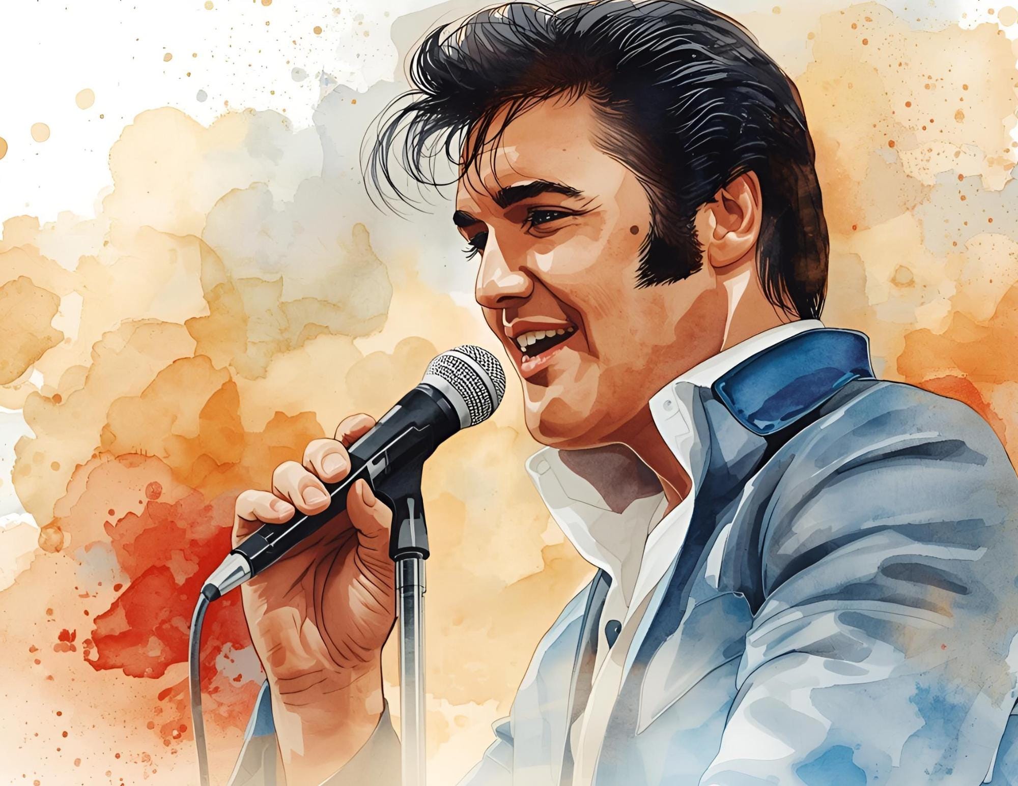 Elvis Presley Digital Art Prints, Hollywood Decor,junk Journals, Print ...