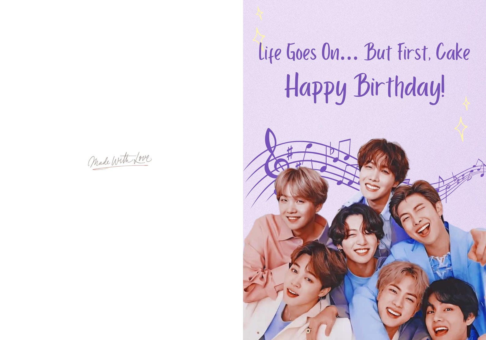 Printable BTS Birthday Card | K-pop Army Gift (digital Download) - Etsy