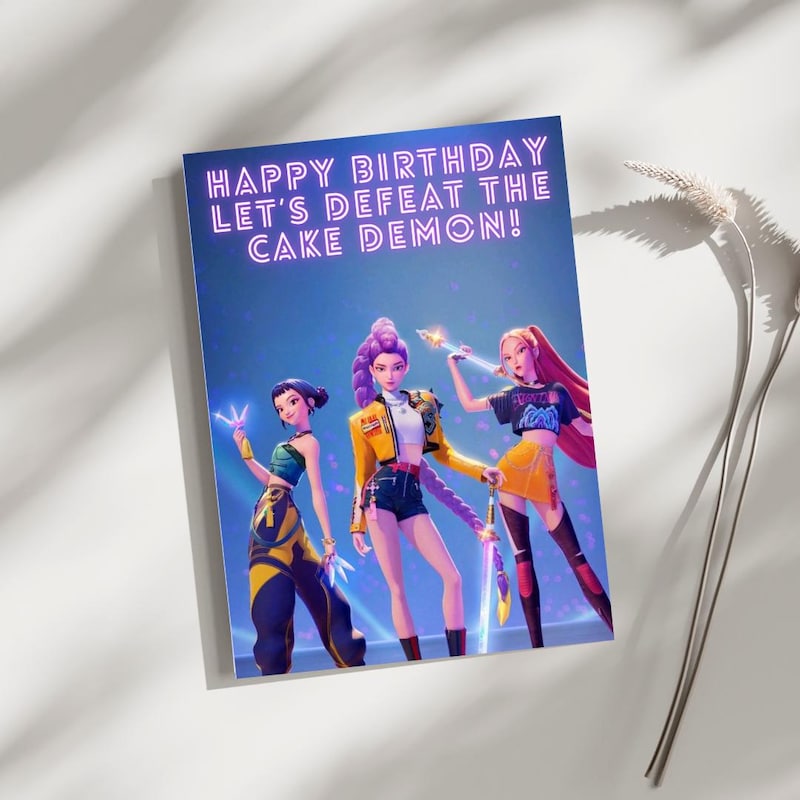 Kpop Demon Hunters Happy Birthday - Etsy