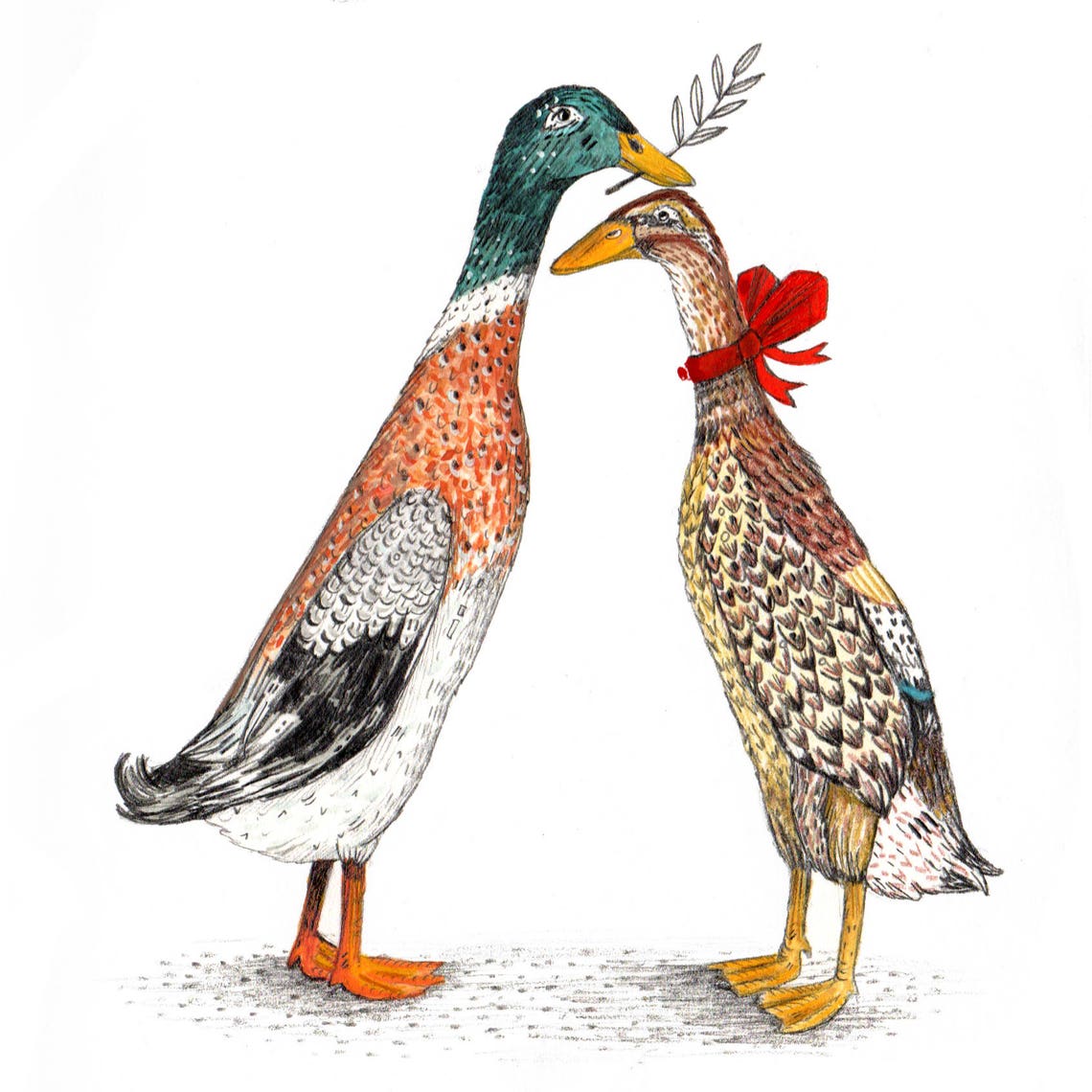 Runner Ducks // Signed A4 Print - Etsy