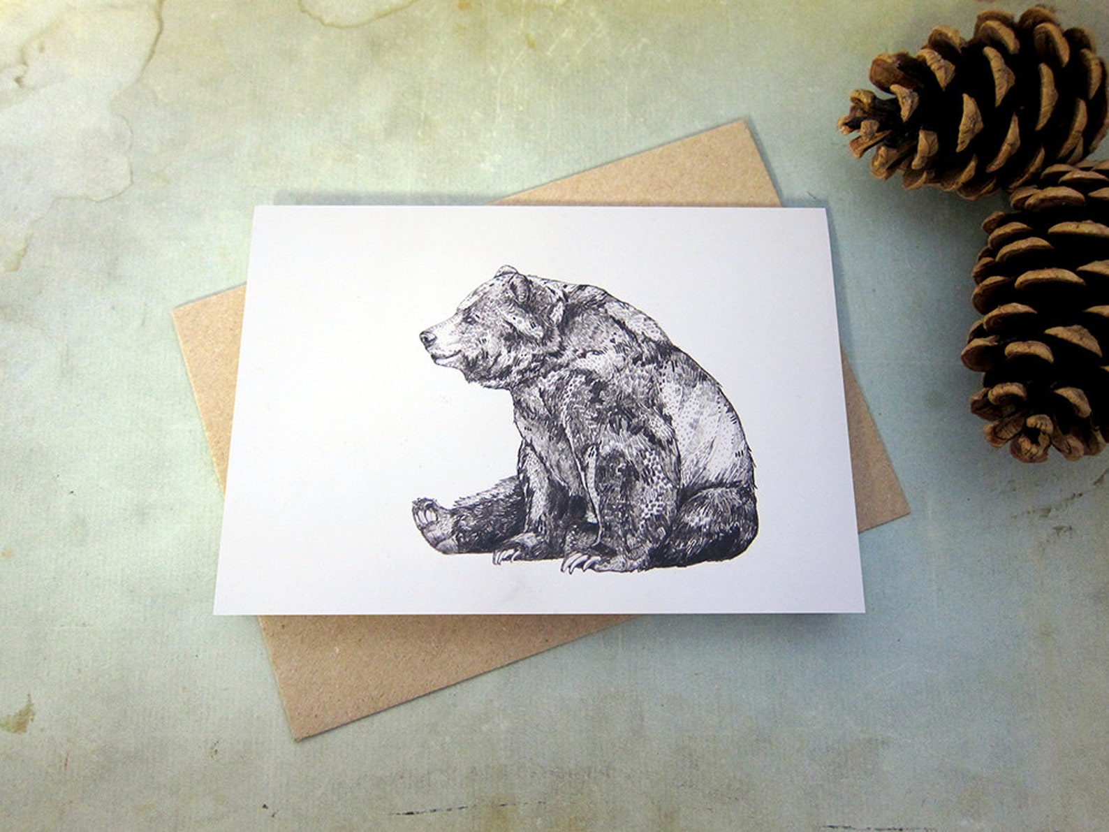 Bear // Greeting Card - Etsy