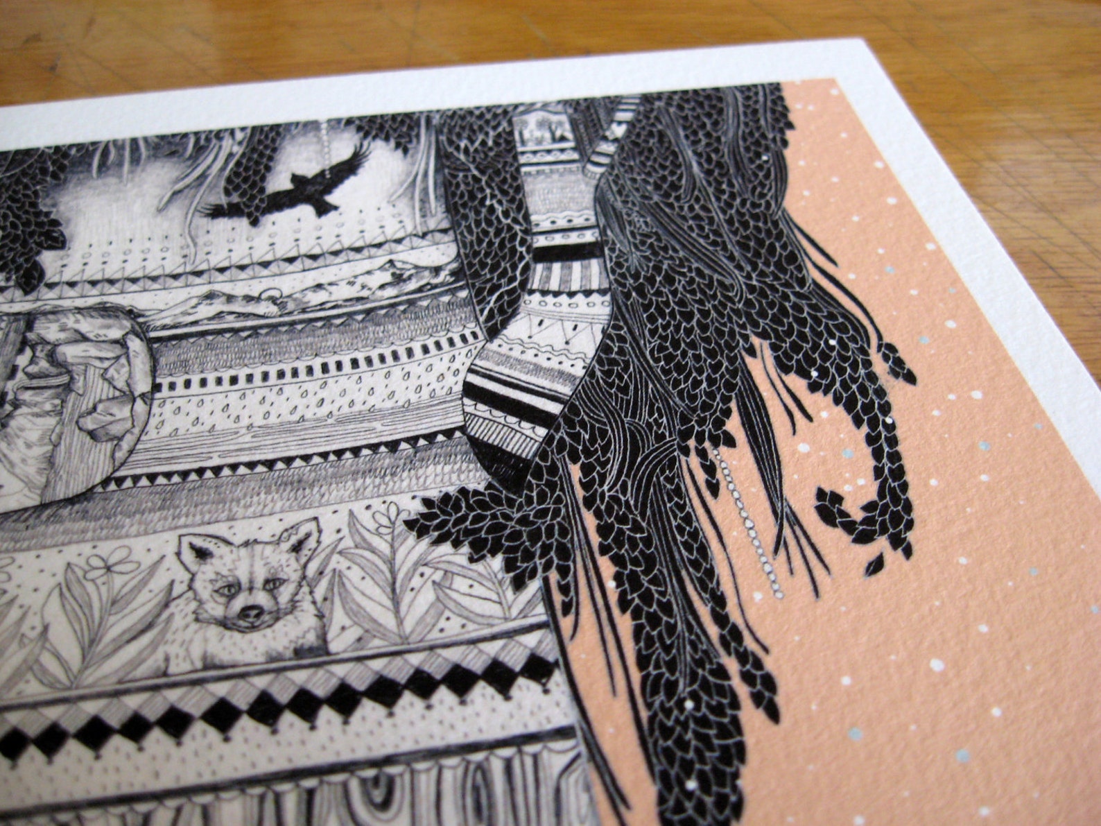 Fox Tree // Signed A4 Print - Etsy