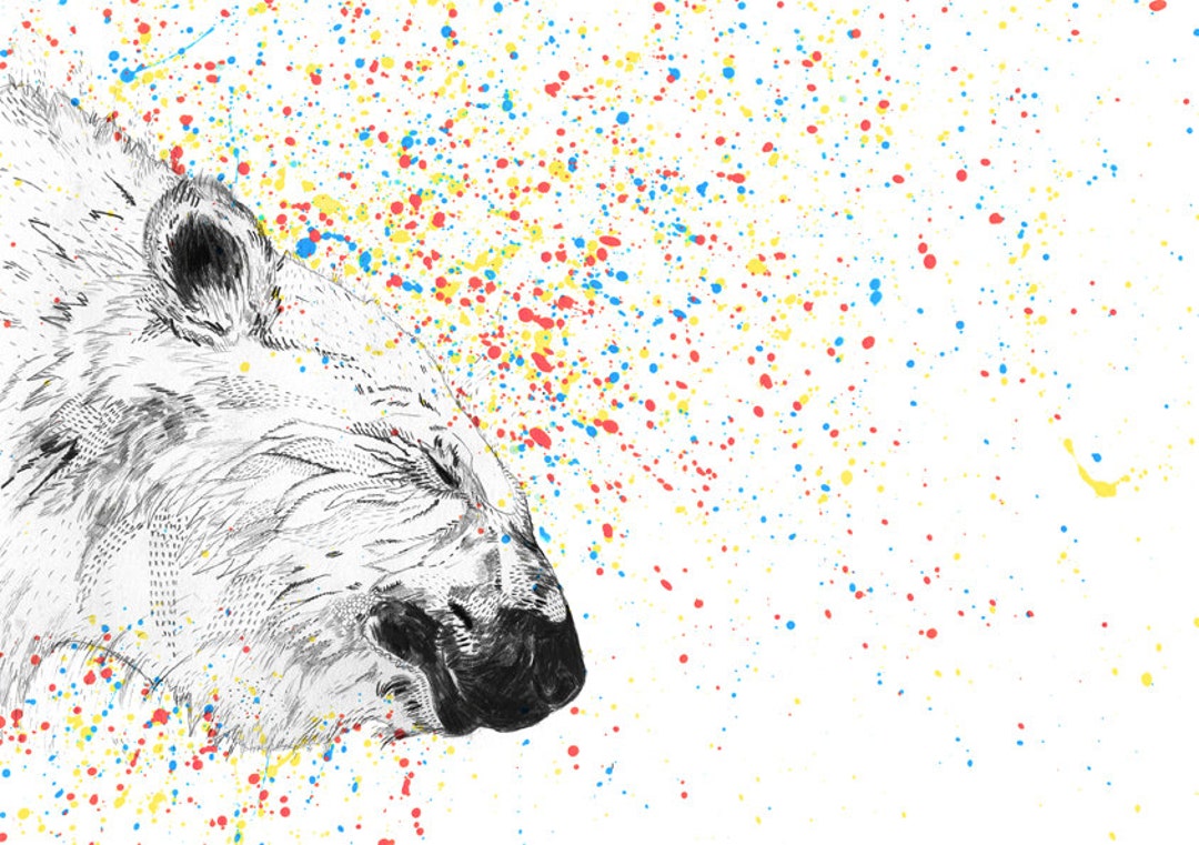 Polar Bear // Signed A4 Print - Etsy