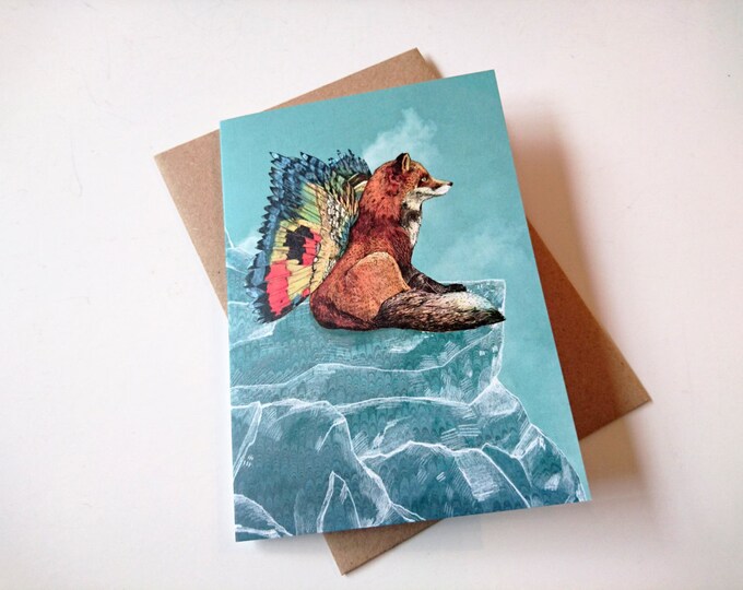 Flying Fox // Greeting Card - Etsy