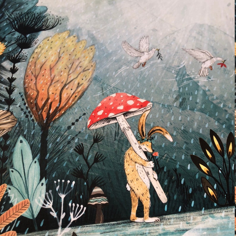 Peace Bunnies // Signed A3 print | Etsy