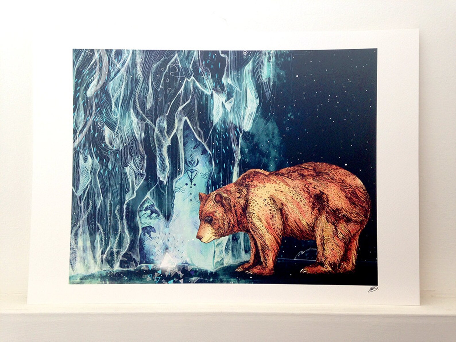 Bear Cave // Signed A4 Print - Etsy