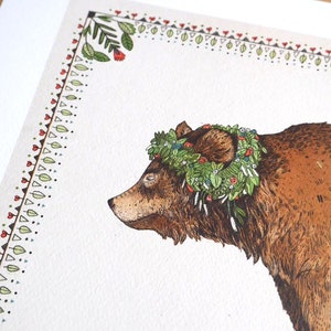 Brown Bear // Signed A4 Print - Etsy