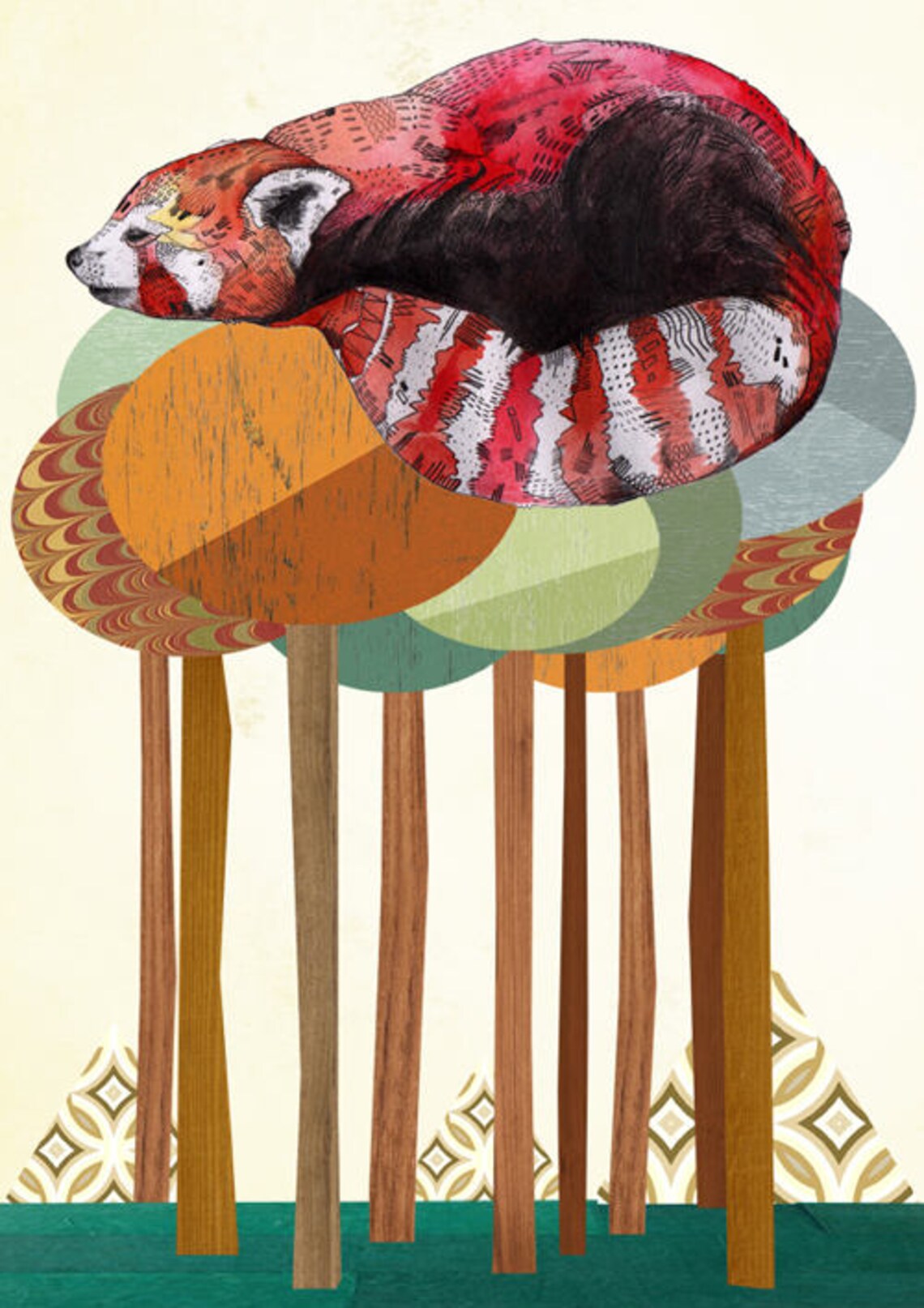 Red Panda // Greeting Card - Etsy
