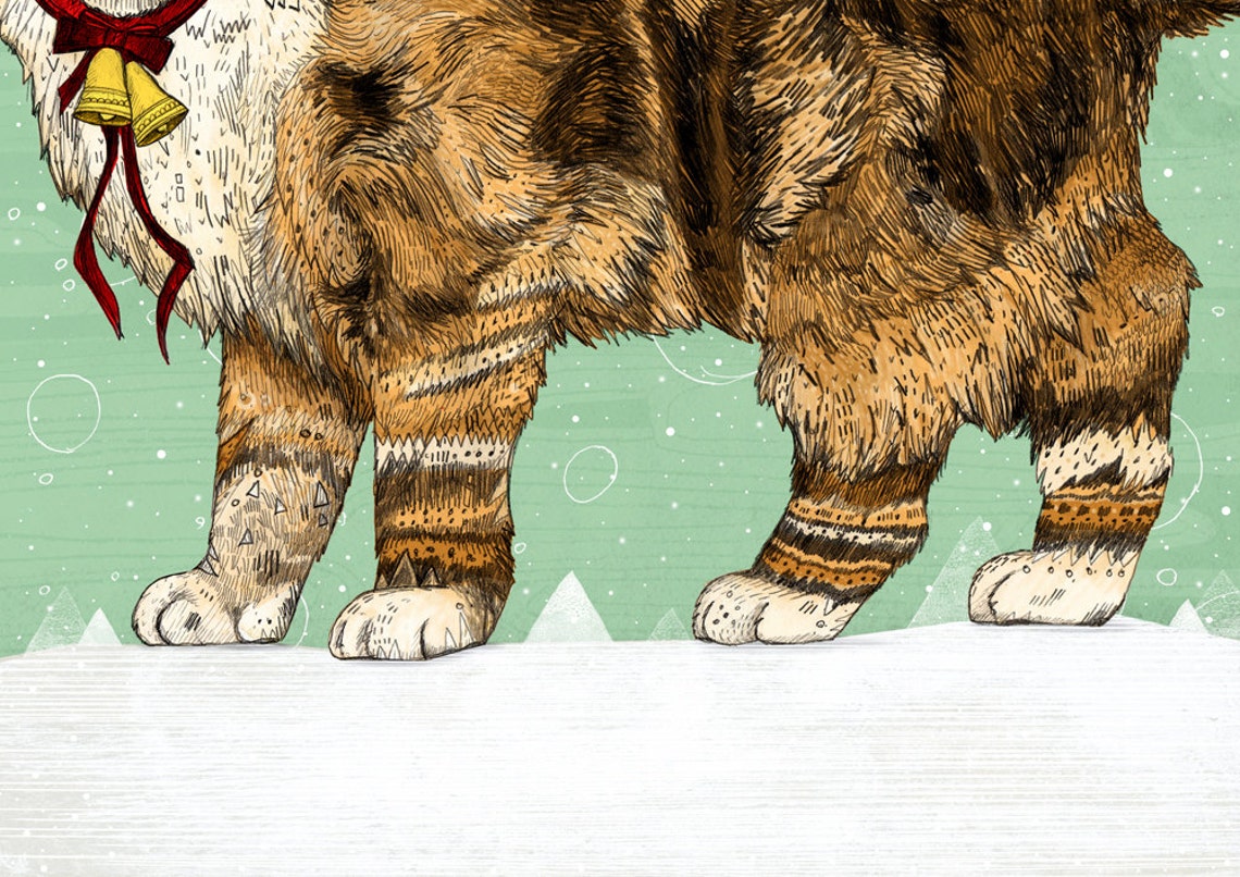 Santa Paws Blank Greeting / Christmas Card - Etsy