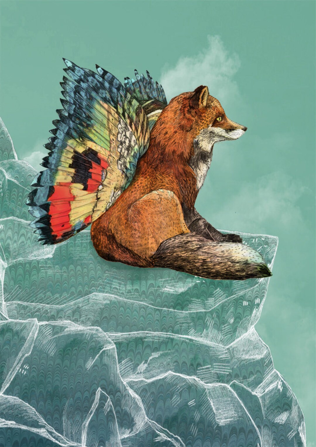 Flying Fox // Signed A3 Print - Etsy