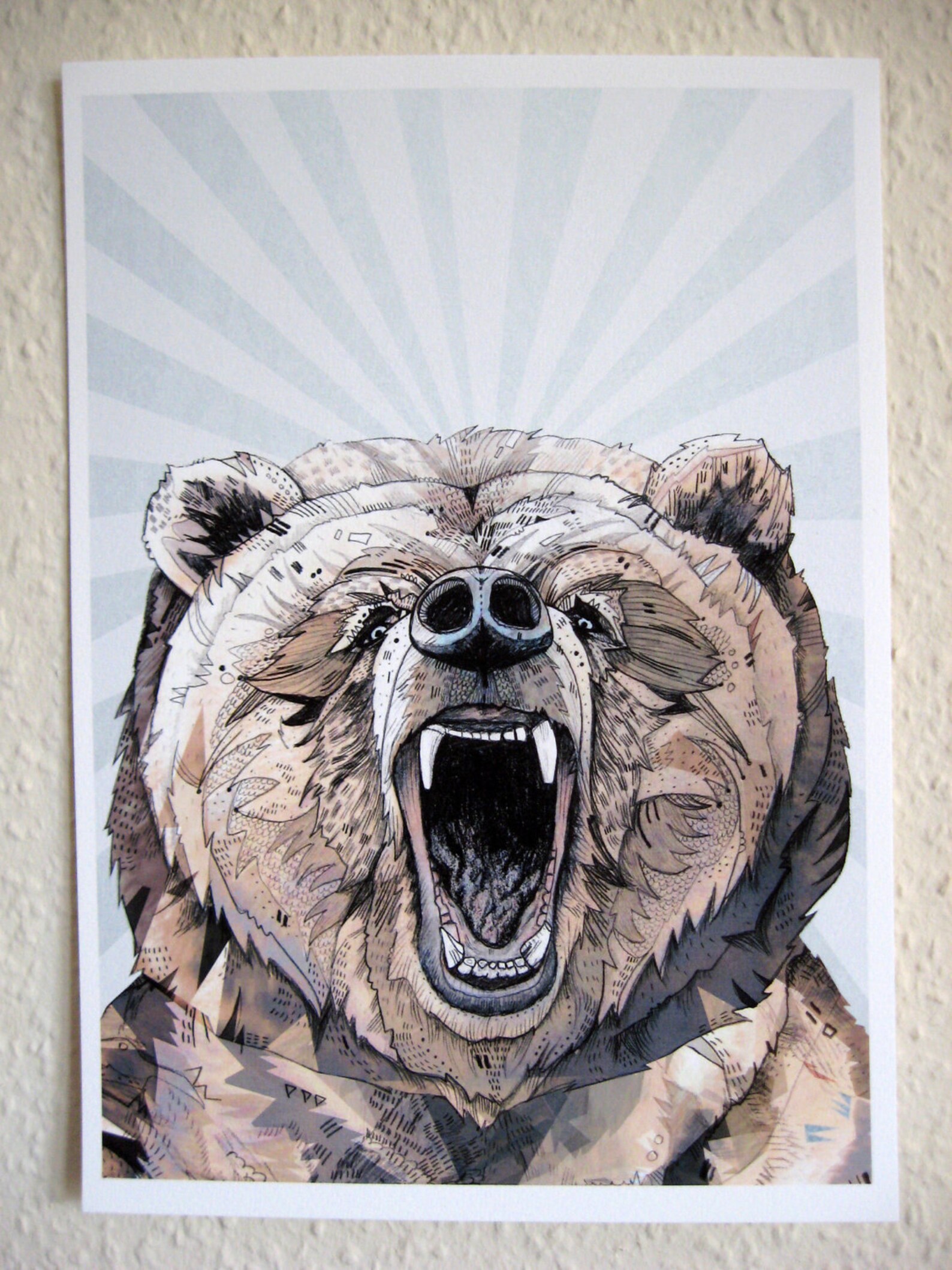 Grizzly // A4 Print - Etsy