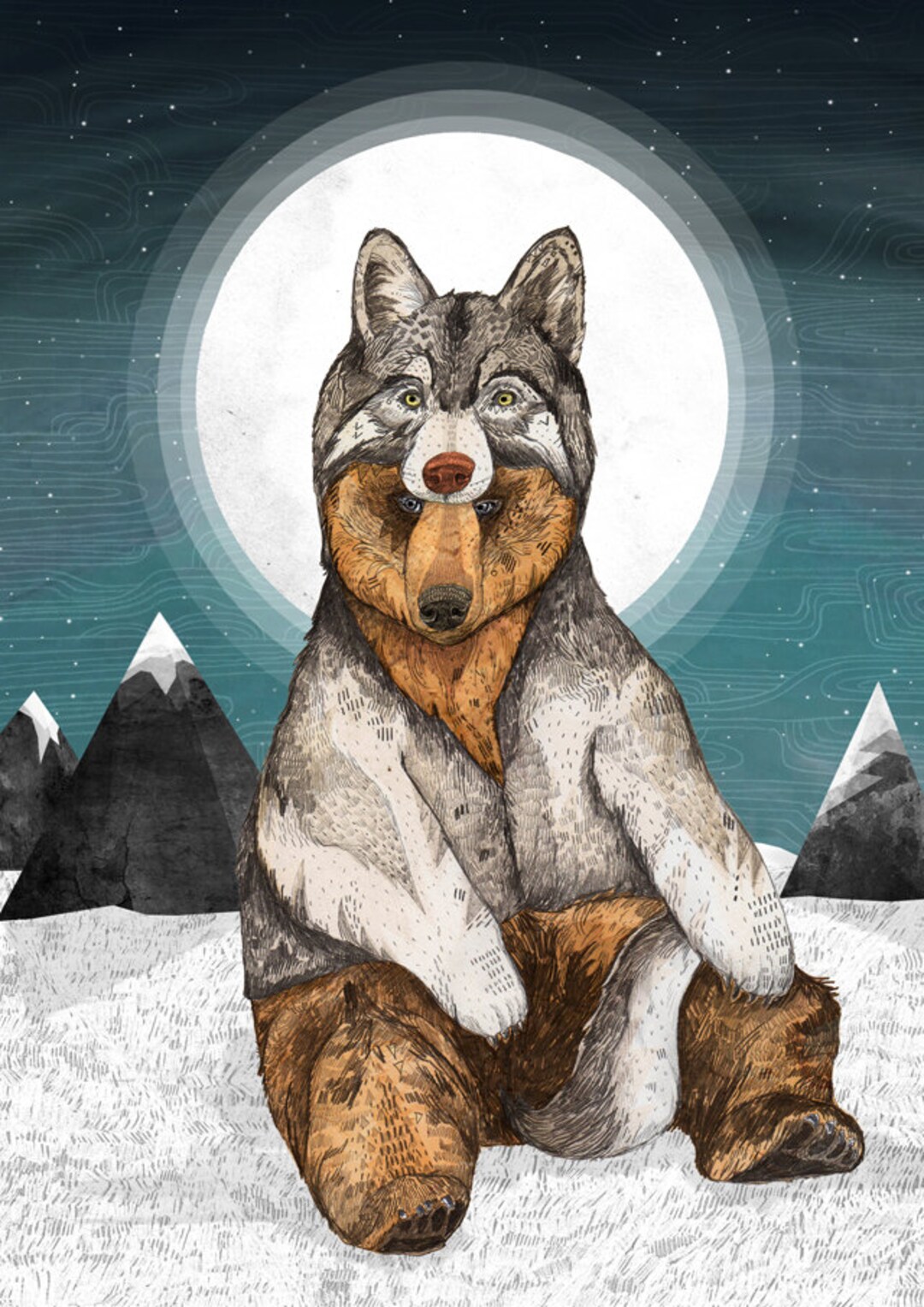 Wear Wolf // A5 Print 5x8 - Etsy