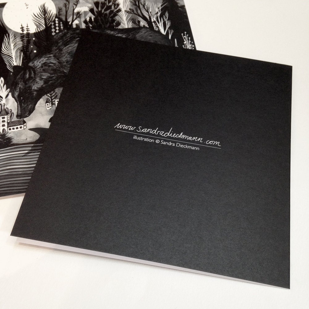 Black Shuck // Square Greeting Card - Etsy