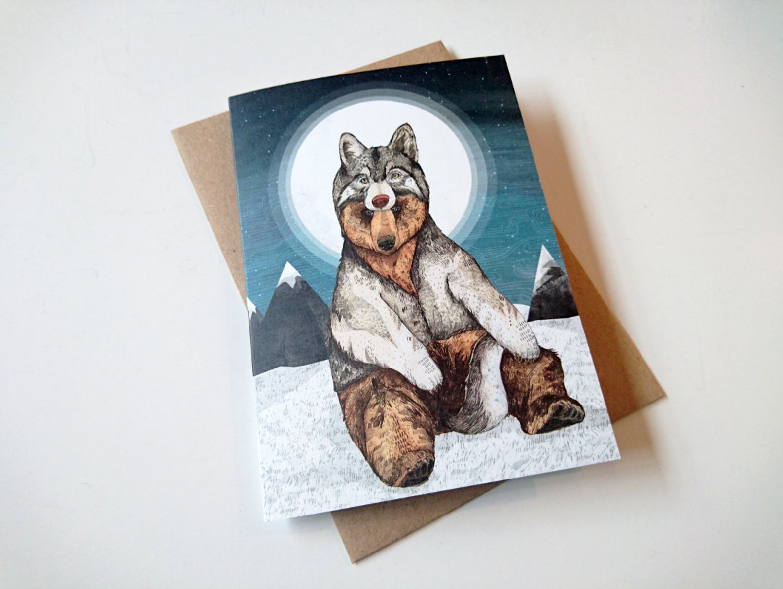 Wear Wolf // Greeting Card - Etsy UK