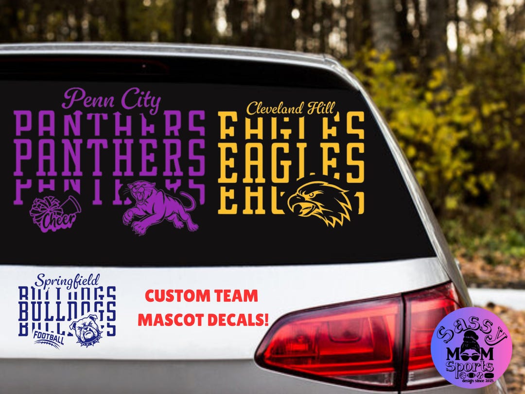 Custom Team Sports & School Vinyl Decals – Personalized for Your Spirit ...