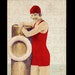 Antique Photo / Flapper Girl / Bathing Suit Beauty / 6x15 Digital Paper ...