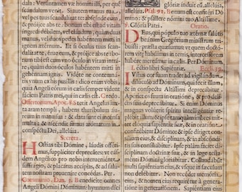 Antique Catholic Missal Page. 17th Century 14 X 20 Digital Paper ...