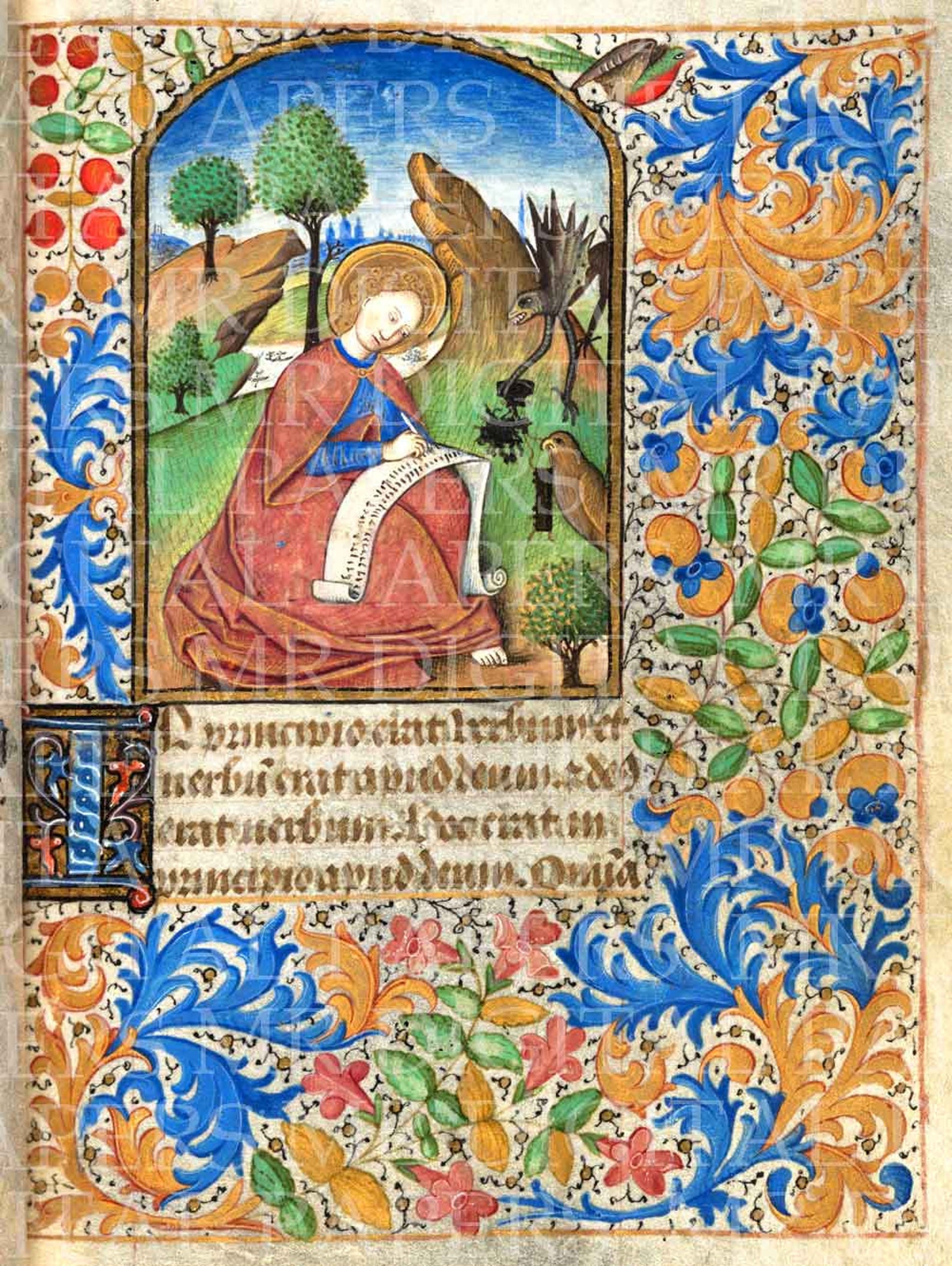Book of Hours Print / Book of Hours Art / Illuminated Print / Book of ...