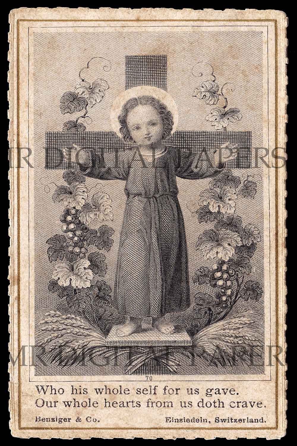 Jesus Holy Prayer Card / Saint Holy Card / Infant Jesus / Prayer Card ...