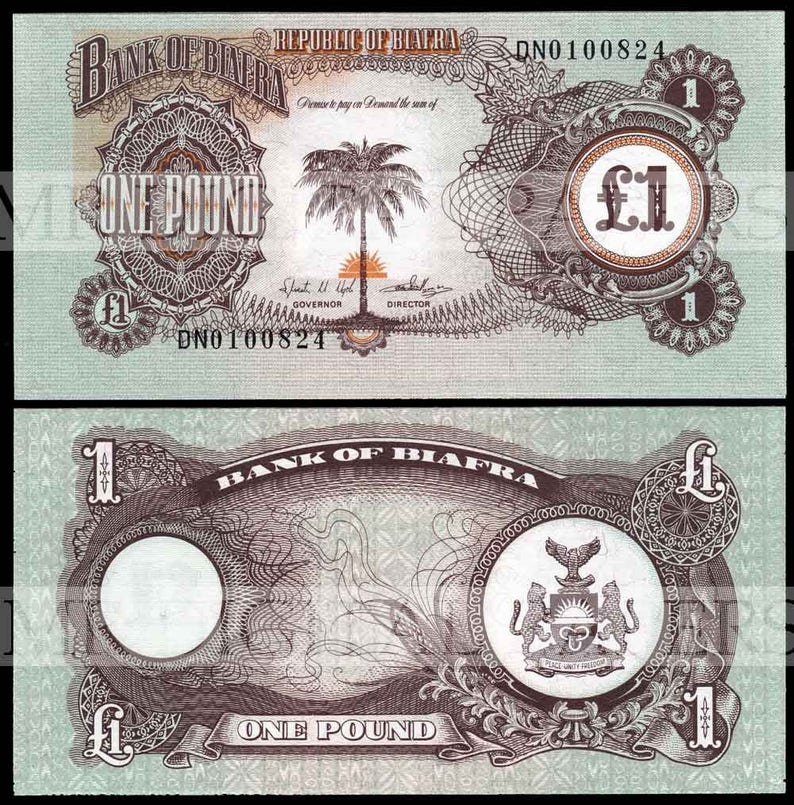 Biafra Pound Note / Biafra Money / Digital Paper / Biafra Currency ...