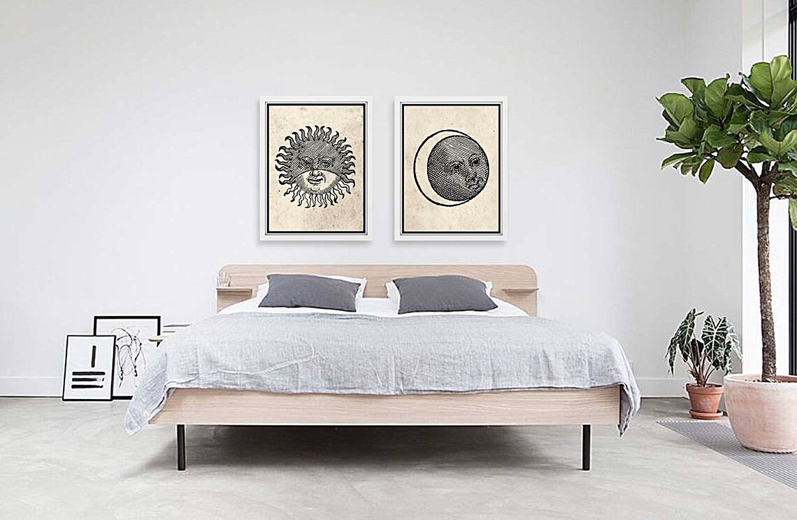 Antique Sun Print / Sun Art / Sun Engraving / Sun Wall Art / Digital ...