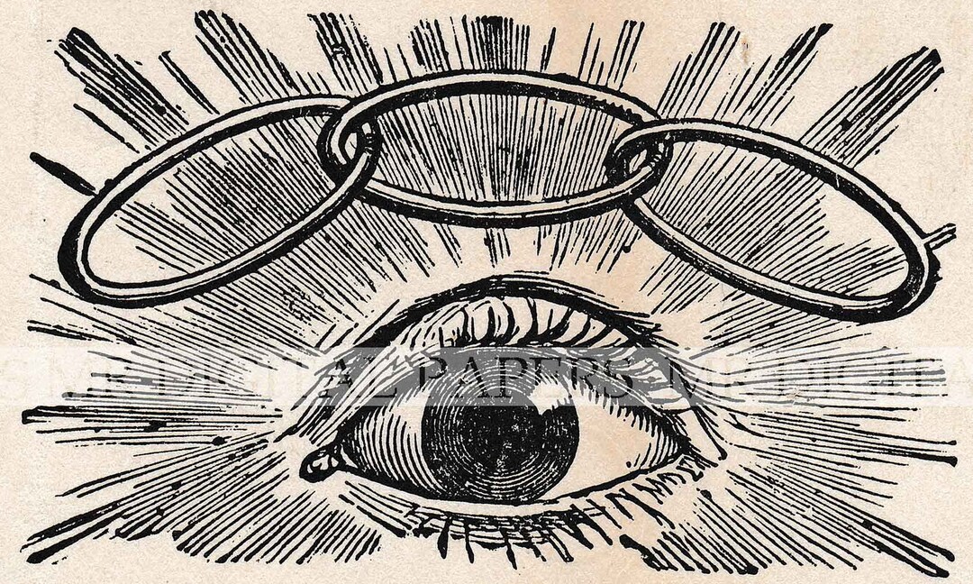 Eye Engraving / Oddfellows Eye / Paper Background / Paper Ephemera ...