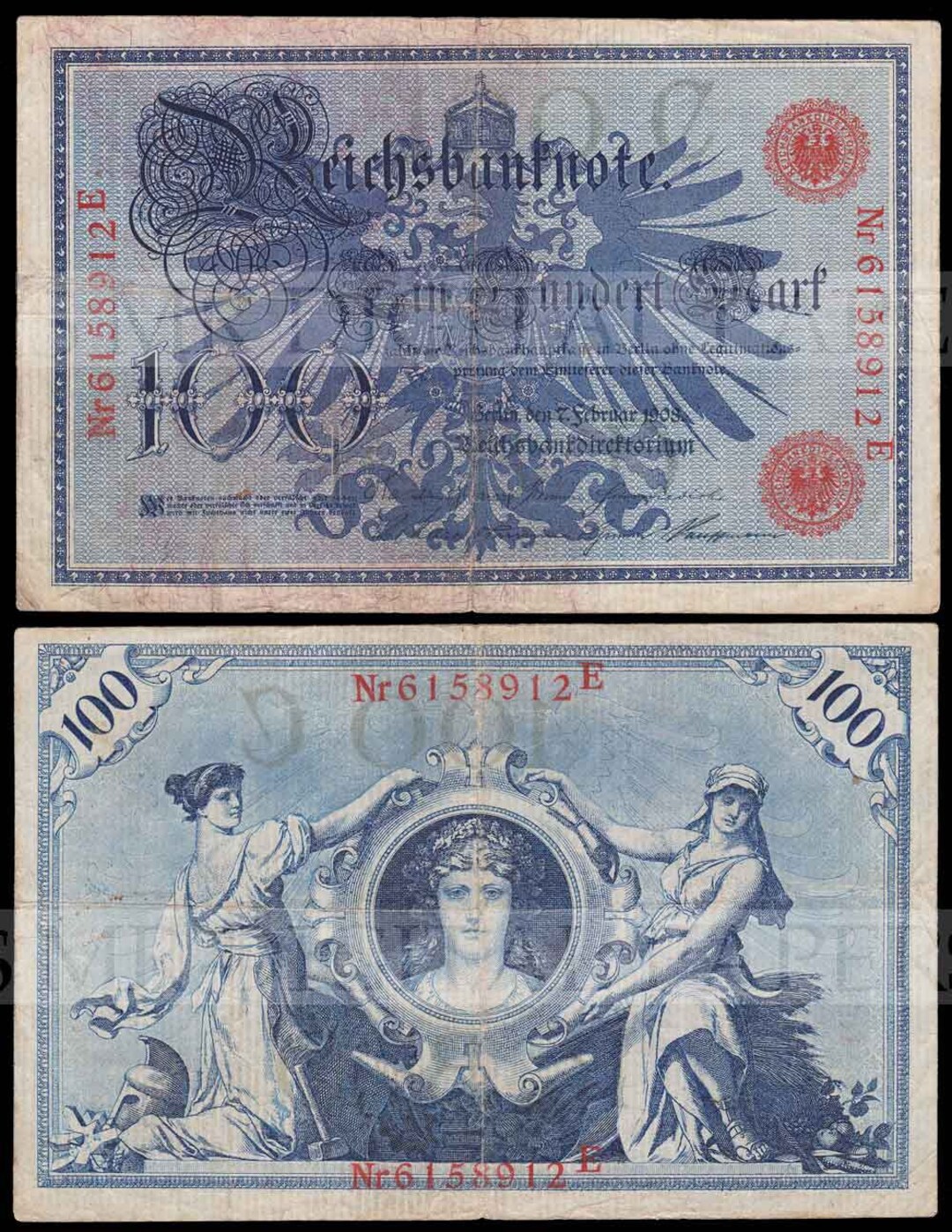 German Reichnote / Germany Money / Digital Paper / German Currency ...