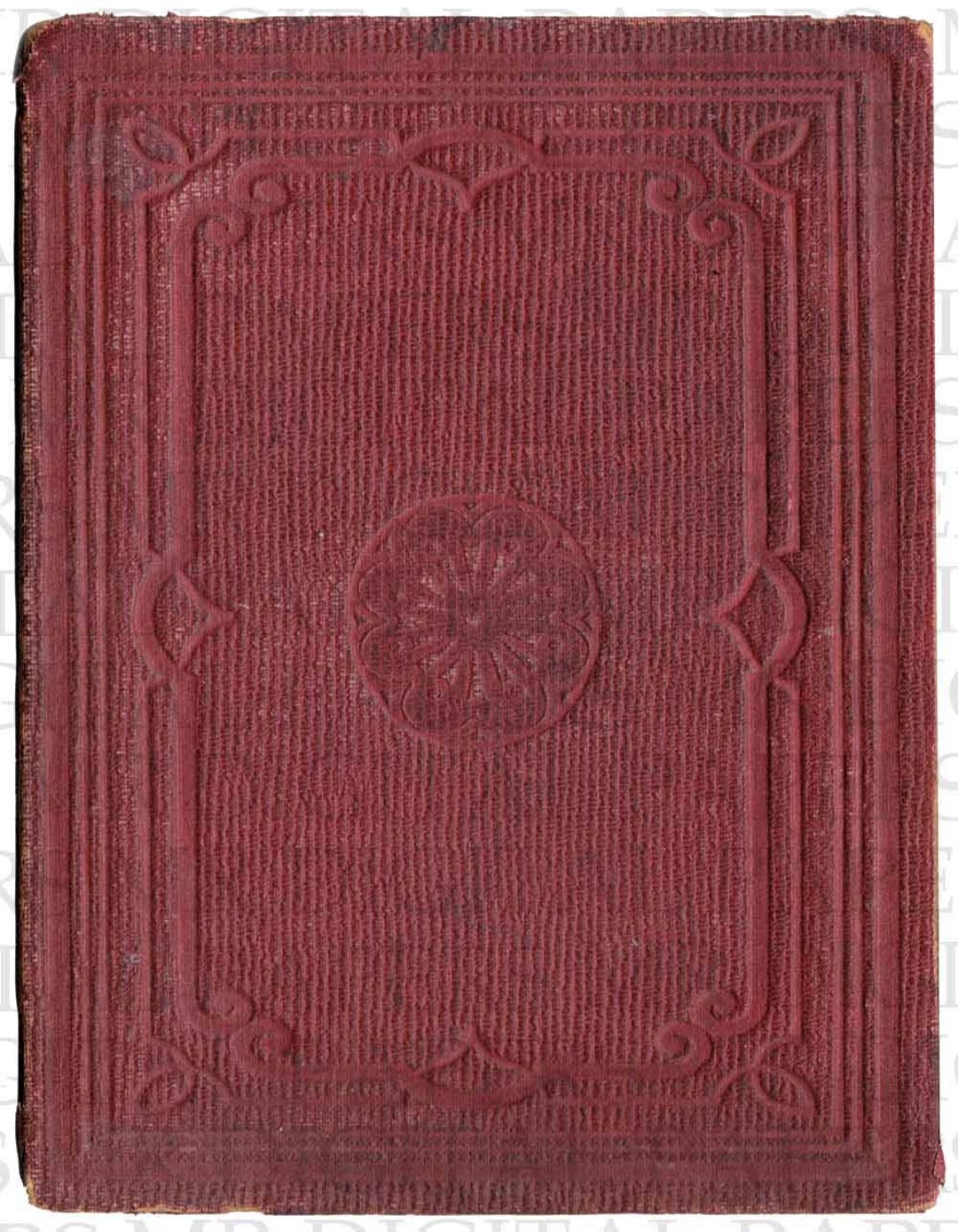 Antique Book Cover / 14 X 18 / Digital Instant Download / Book Cover ...