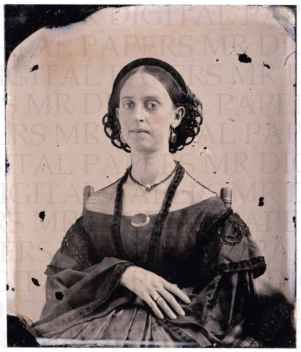 Antique Woman / Victorian Lady in Dress / Ambrotype Photograph ...