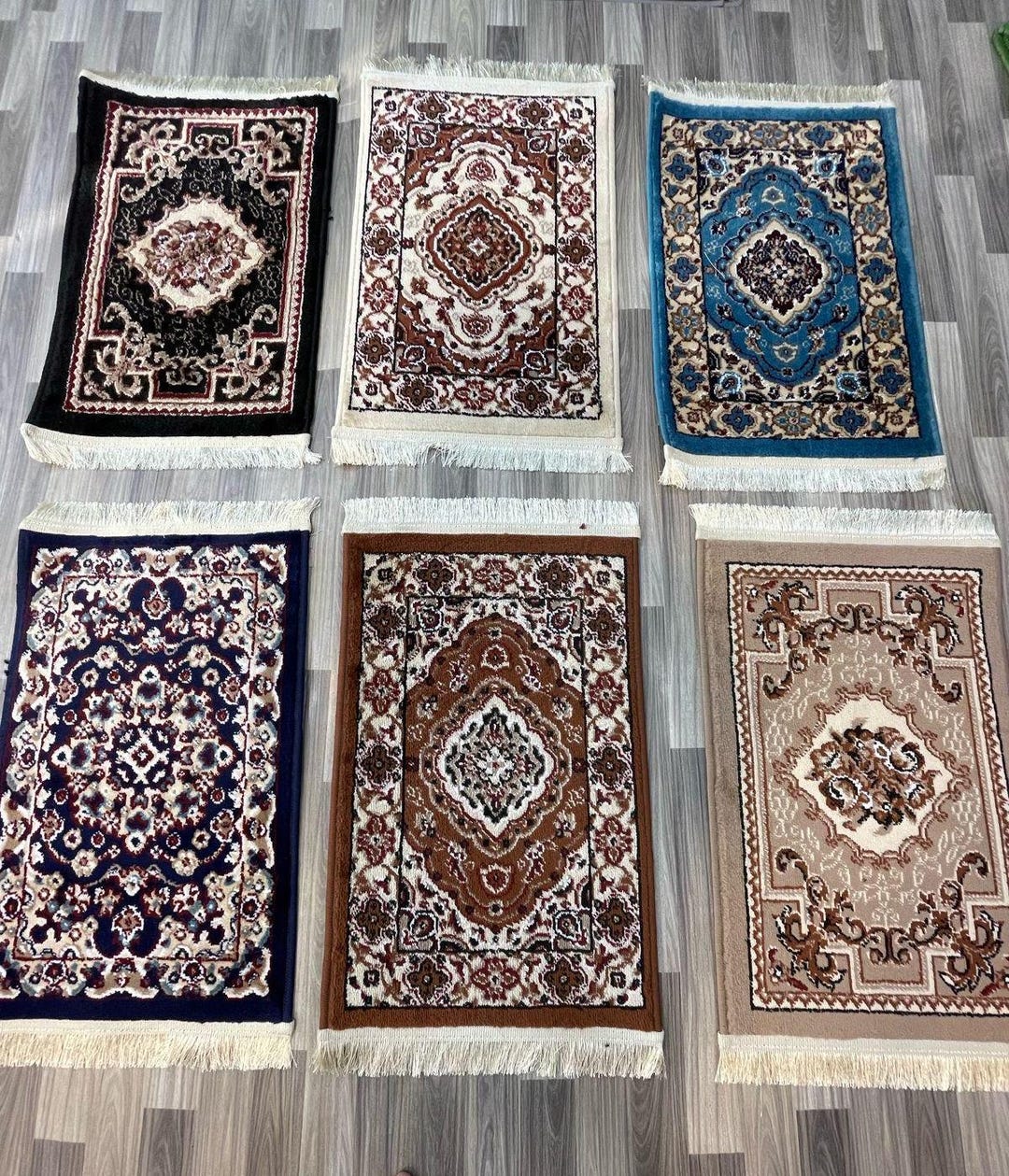 Velvet Persian-style Small Rug – 2x3 Ft Accent Carpet With Fringes ...
