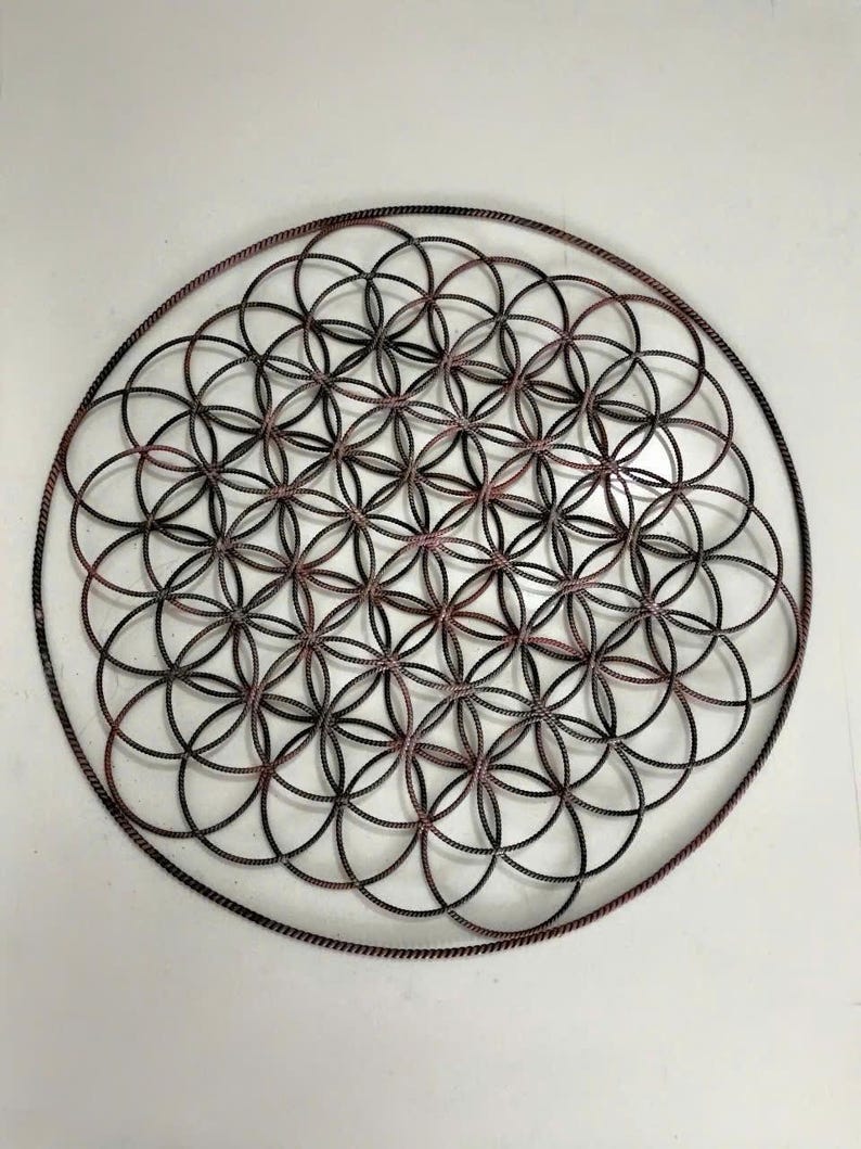 Flower of Life Copper Grid: Sacred Geometry Art - 144mhz/177mhz ...