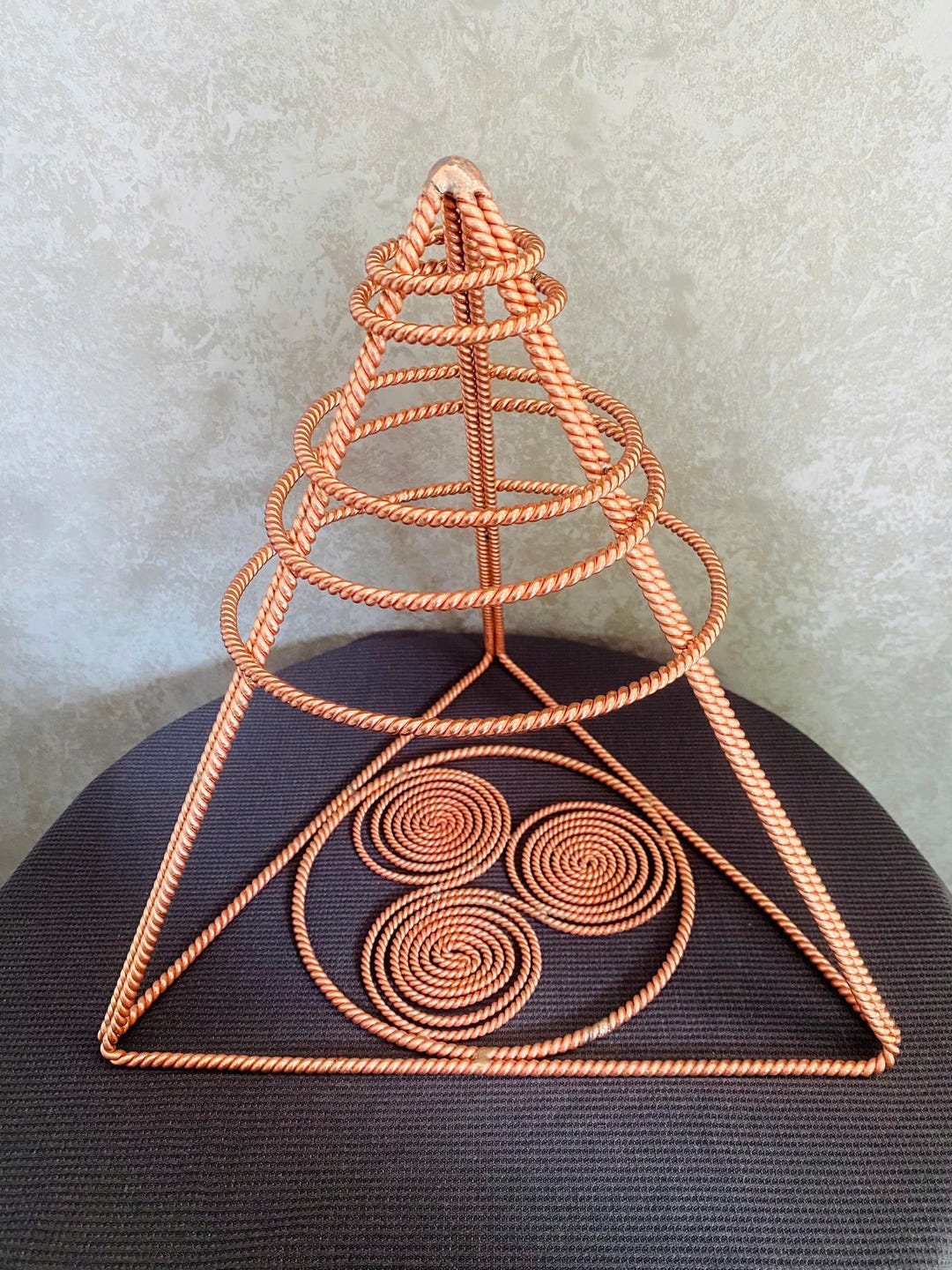 Handmade Copper Energy Pyramid: Tensor Rings & Triskelion Coils - Etsy