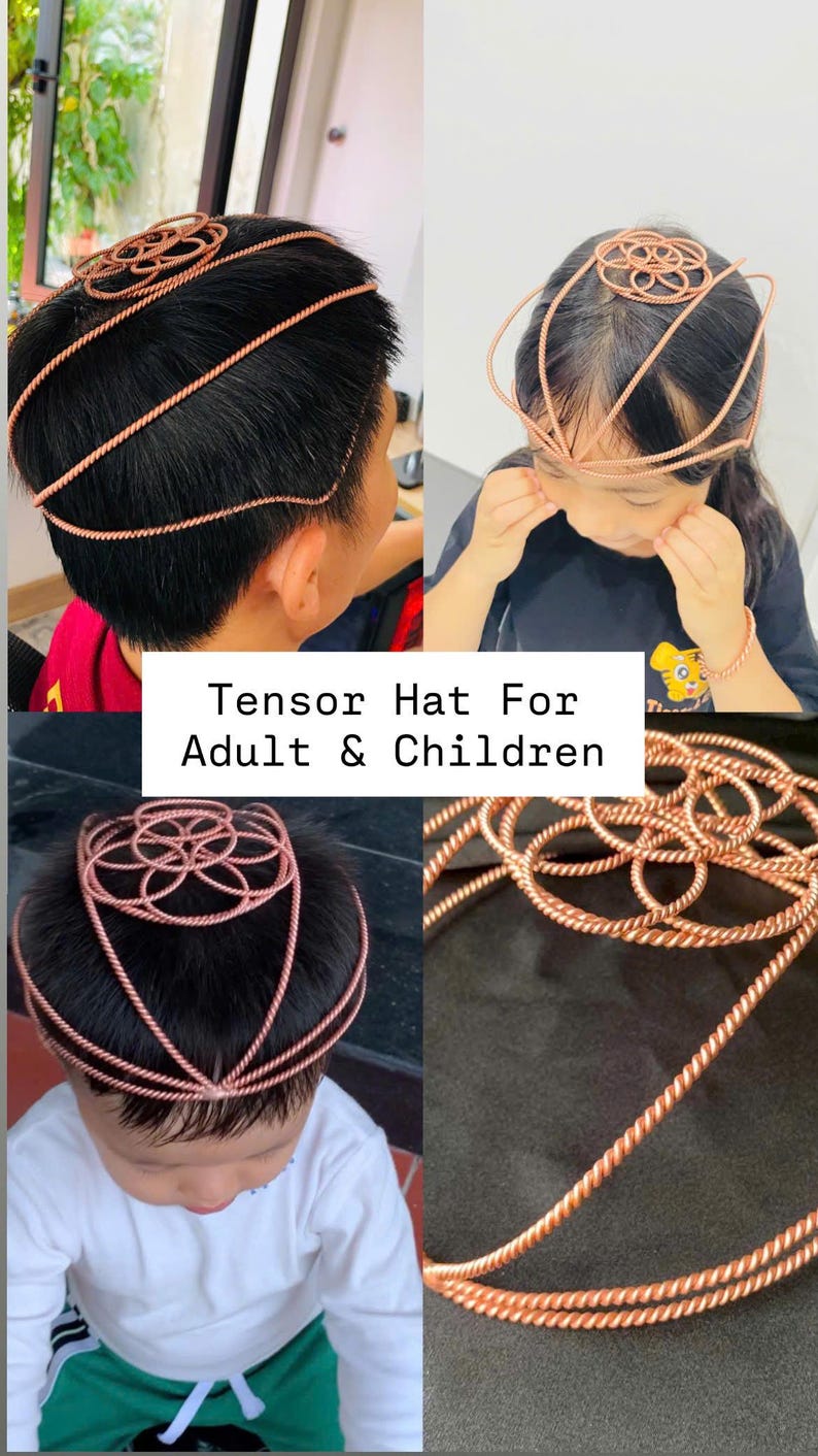 Handmade Pure Copper Tensor Hat: EMF Protection & Energy Balance ...